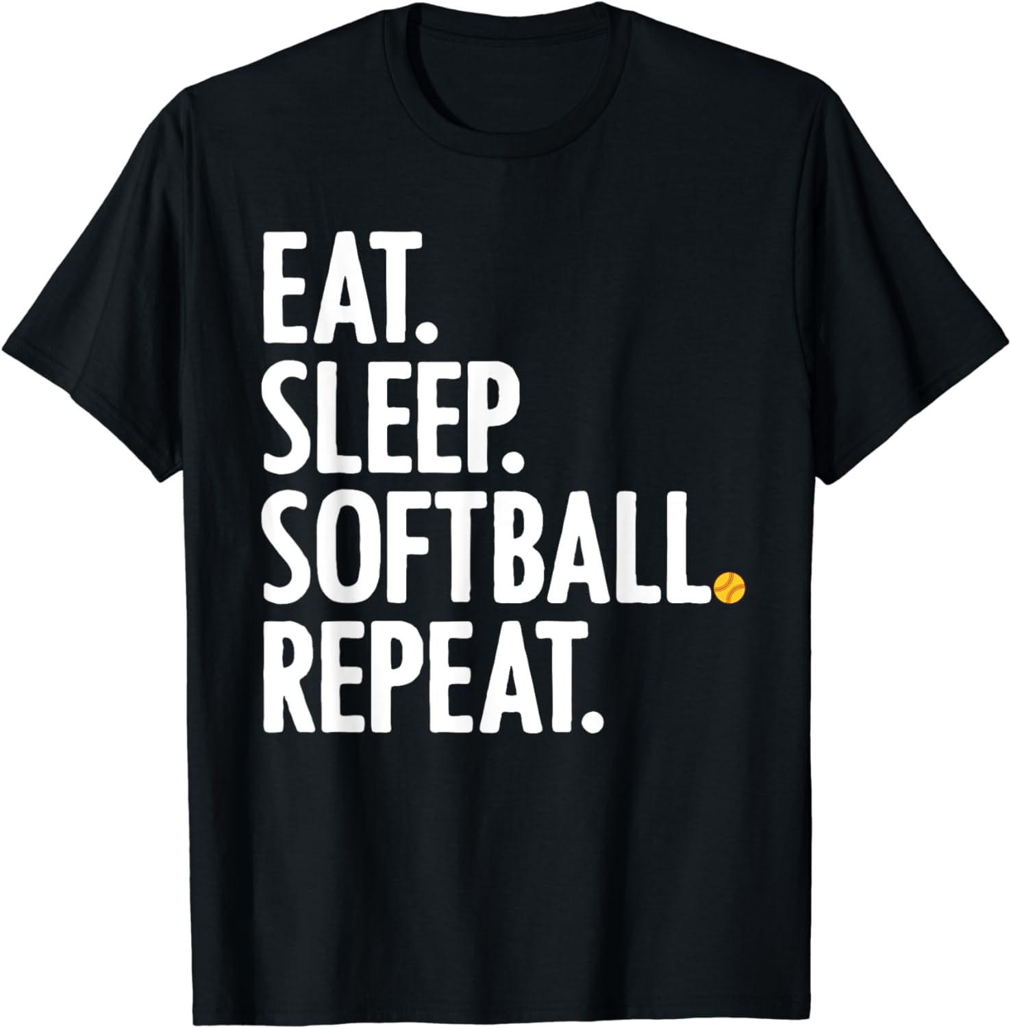 Cool Softball For Men Women Pitcher Catcher Player Eat Sleep T-Shirt ...