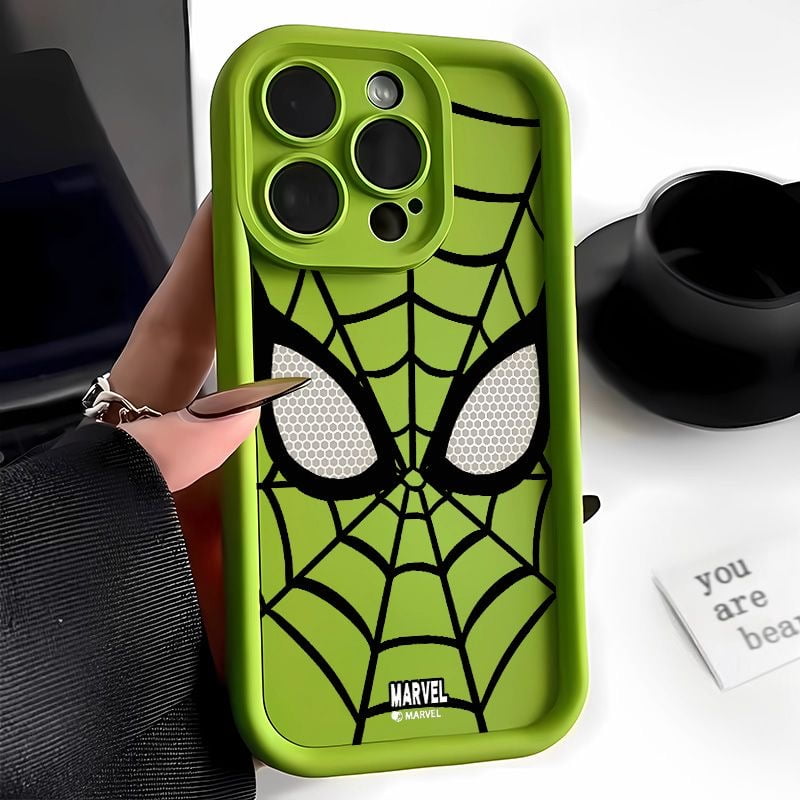 Cool Spider Man Plain Multistep TPU Soft Phone Case for iPhone 14 15 Plus 13 Pro Max 12 11 X XS ...
