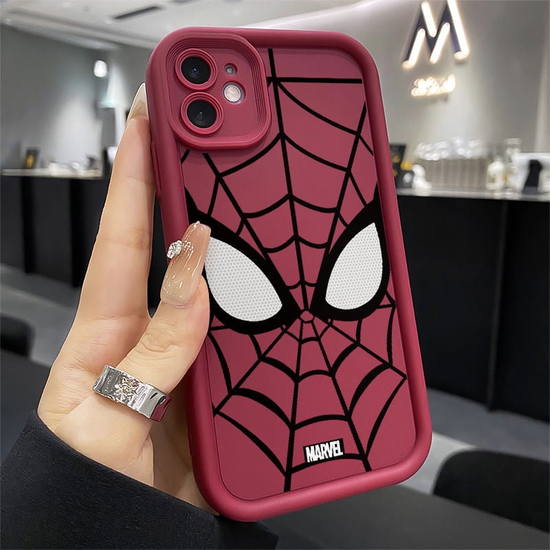 Cool Spider Man Plain Multistep TPU Soft Phone Case for iPhone 14 15 ...