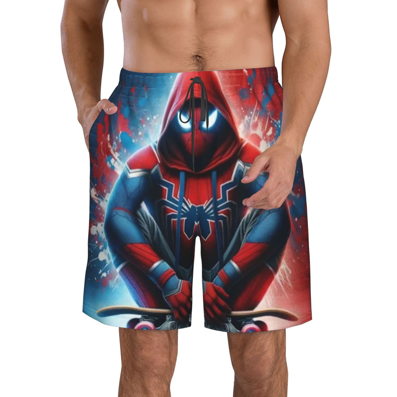 Cool Spider-Man Summer Beach Sign Mens Swim Trunks Quick Dry Board ...