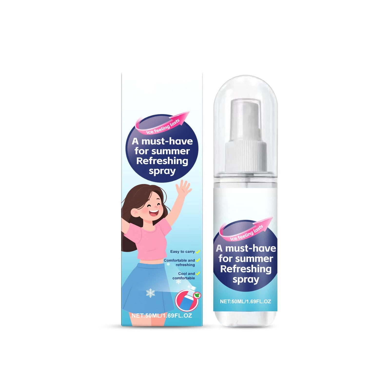 Cool Spray Instant Cooling Mist For Clothes And Skin Long Lasting Chill ...