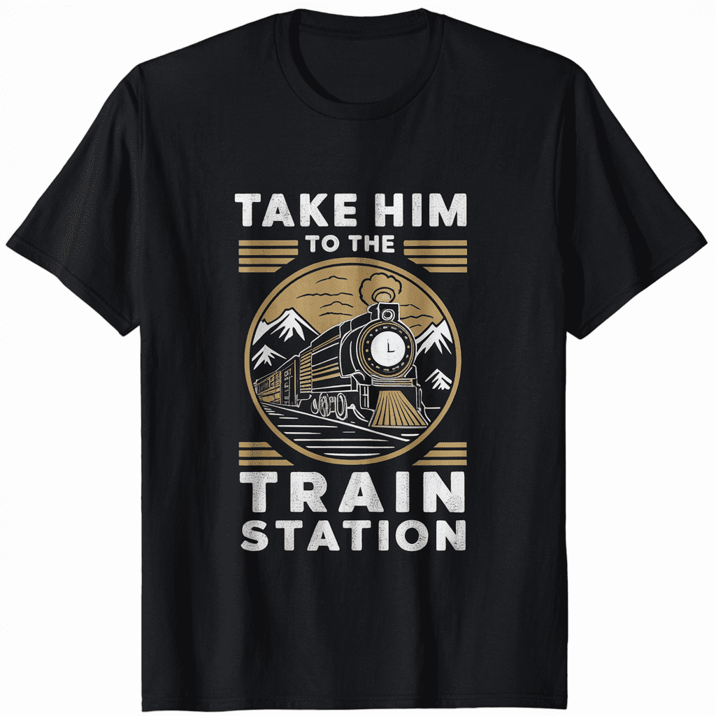 Cool Steam Locomotive Vintage Train Retro Enthusiast T-Shirt - Walmart.com