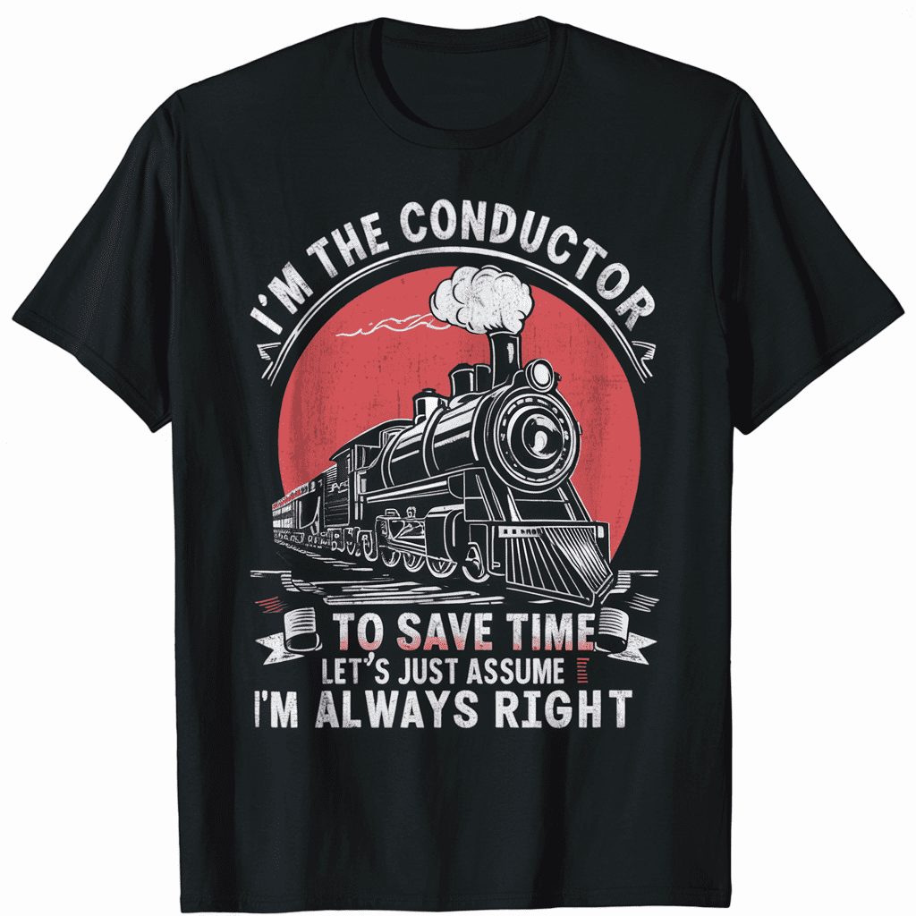 Cool Steam Locomotive Vintage Train Retro Railfan Enthusiast T-Shirt ...