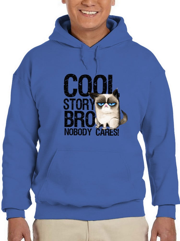 Cool Story Grumpy Cat Hoodie Men -T-Line Designs, Male Large - Walmart.com
