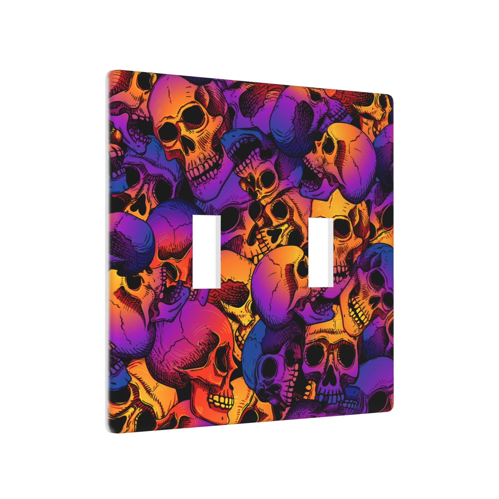 Cool Style Stylish Skull Double Toggle Light Switch Plate Decorative ...