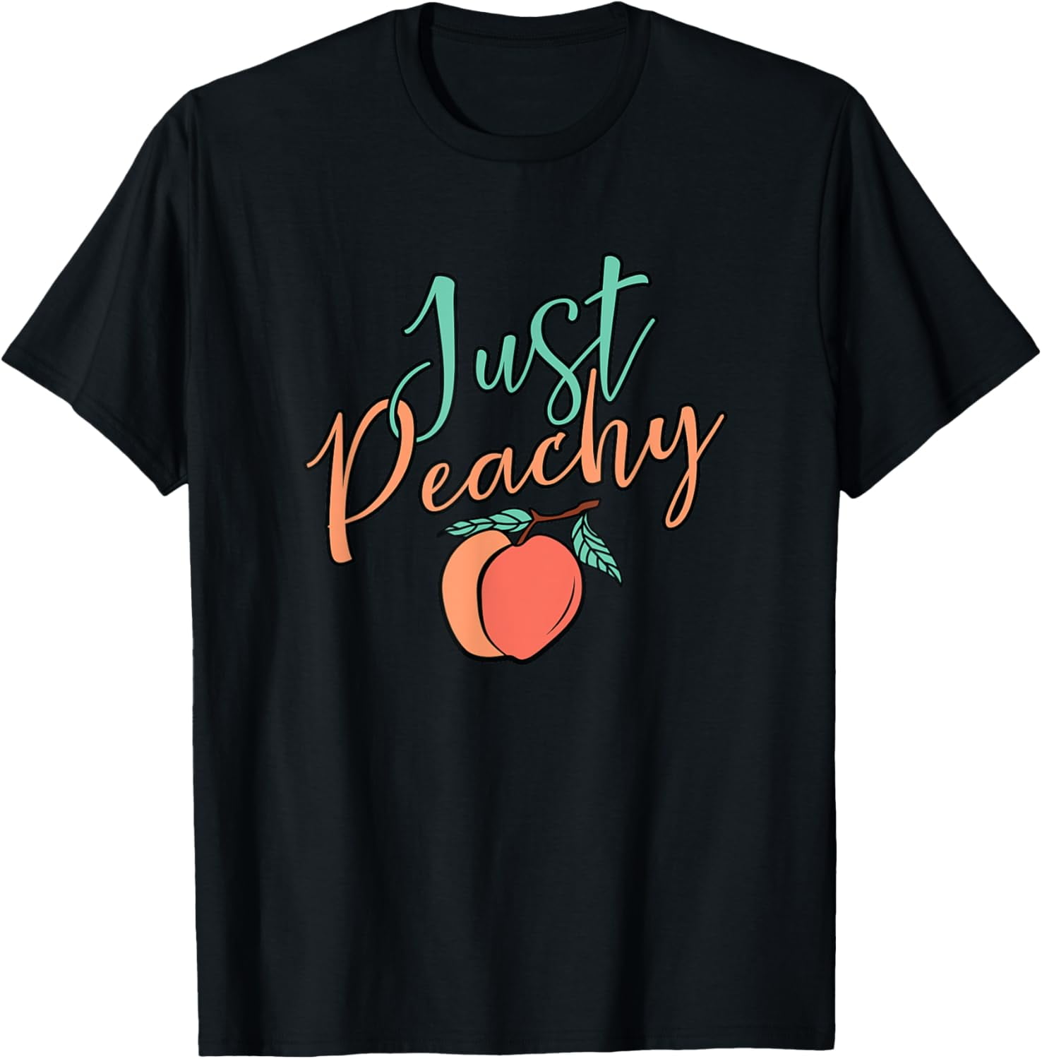 Cool Summer Fruit Retro Just Peachy & keep it Peachy Graphic T-Shirt men and women can wear ...