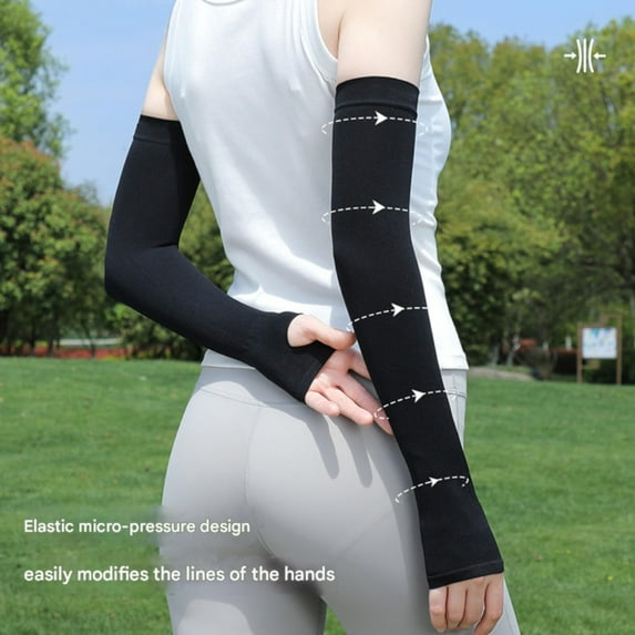 Cool Sun Protection Arm Guards for Men and Women Black White Elbow ...
