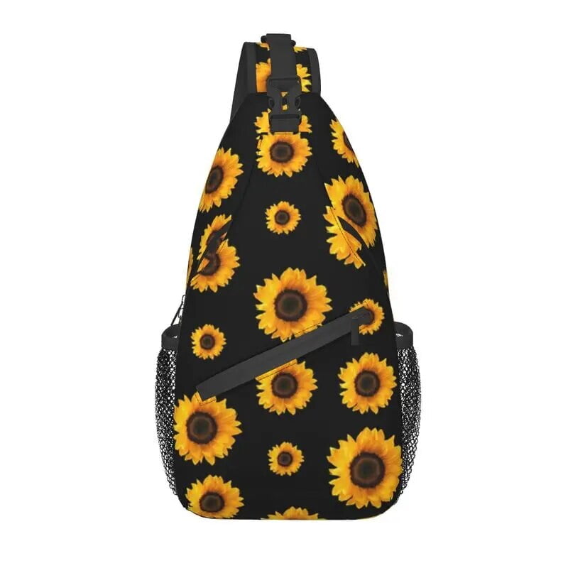 Cool Sunflower Cottagecore Nostalgic Pattern Sling Crossbody Backpack ...