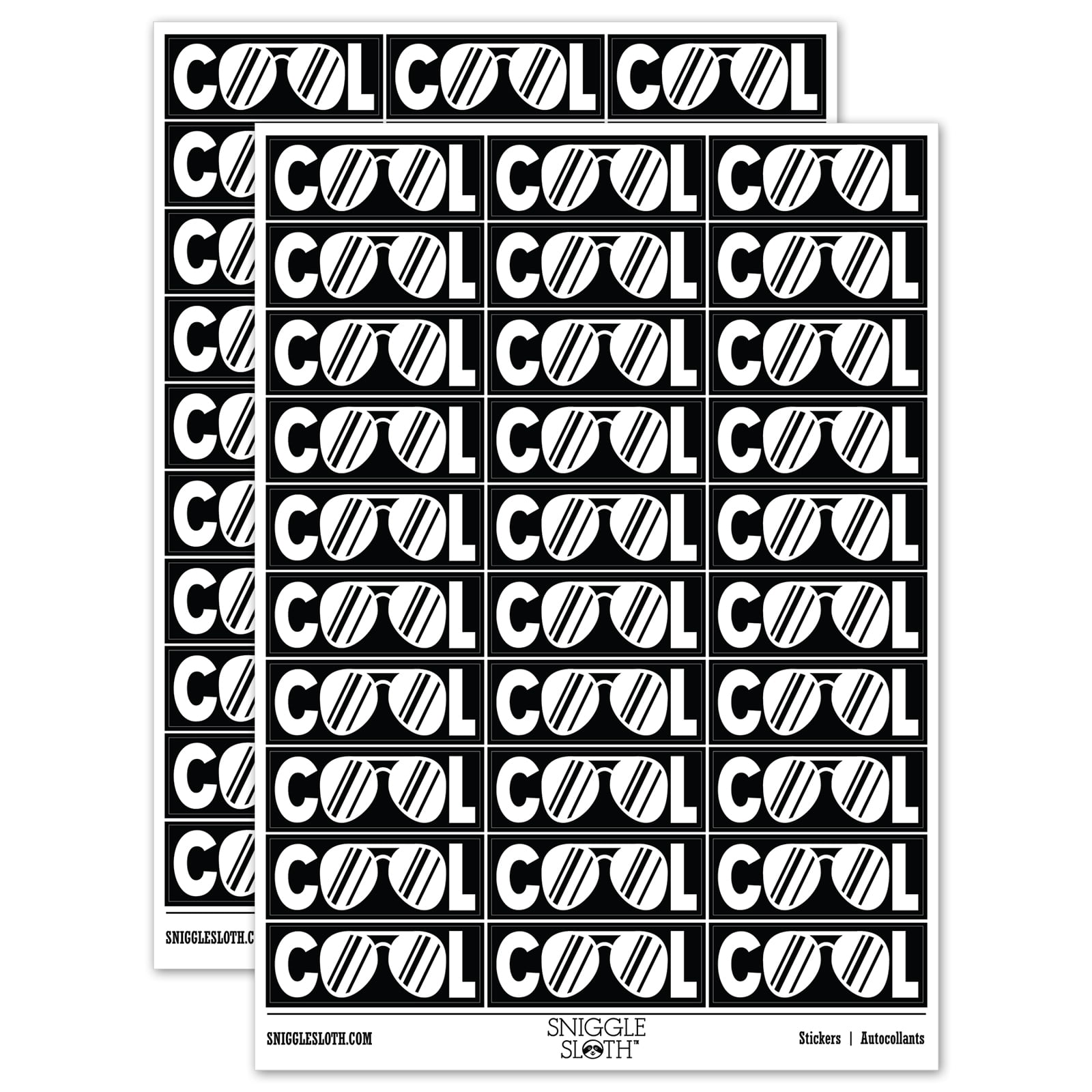 Cool Sunglasses Teacher Student School Sticker Set - Black - Gloss ...