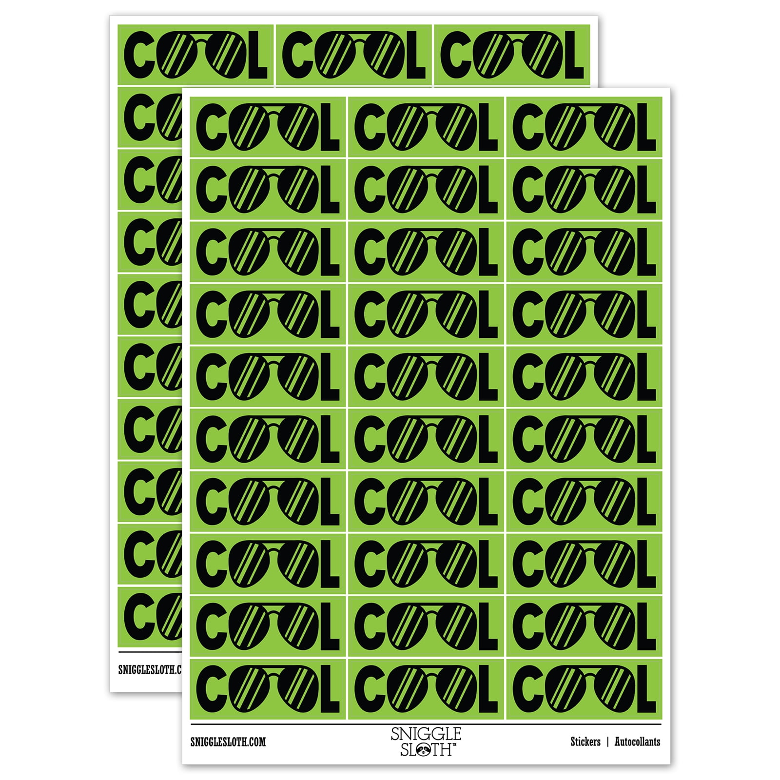 Cool Sunglasses Teacher Student School Sticker Set - Light Green ...