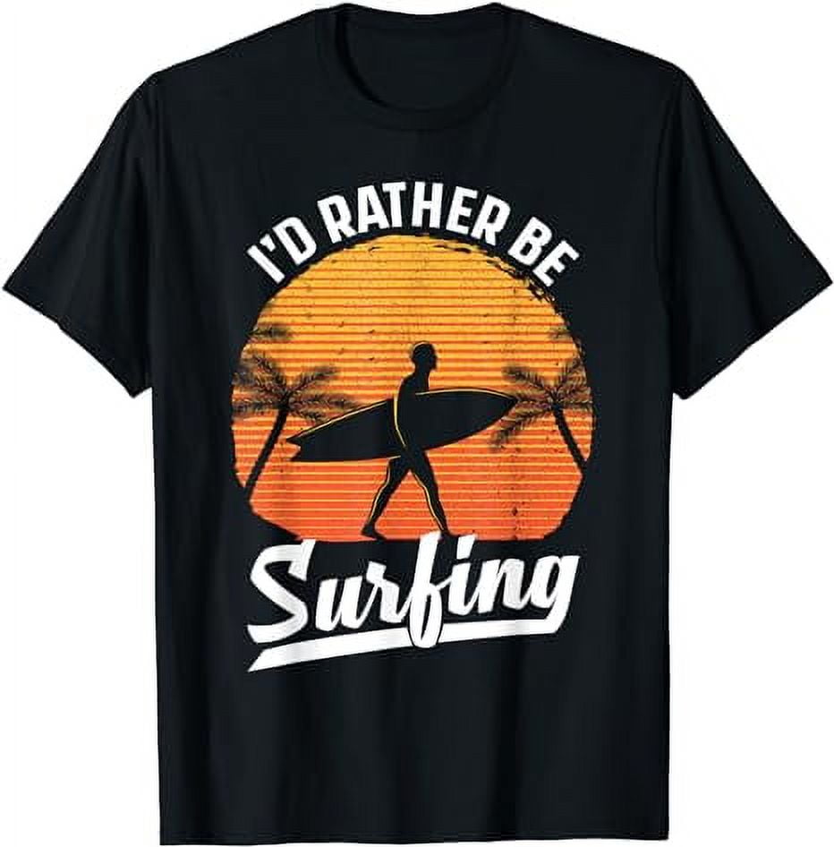 Cool Surf Art For Men Women Surfing Retro Surfer Sunset T-Shirt ...