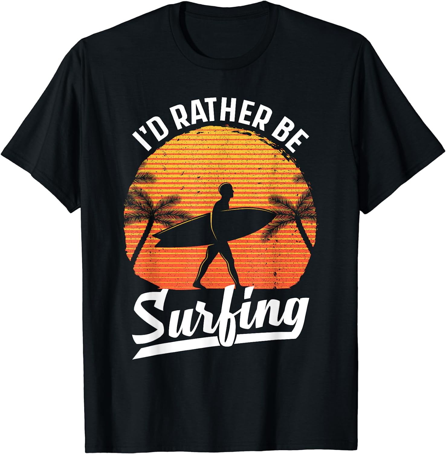 Cool Surf Art For Men Women Surfing Retro Surfer Sunset T-Shirt ...