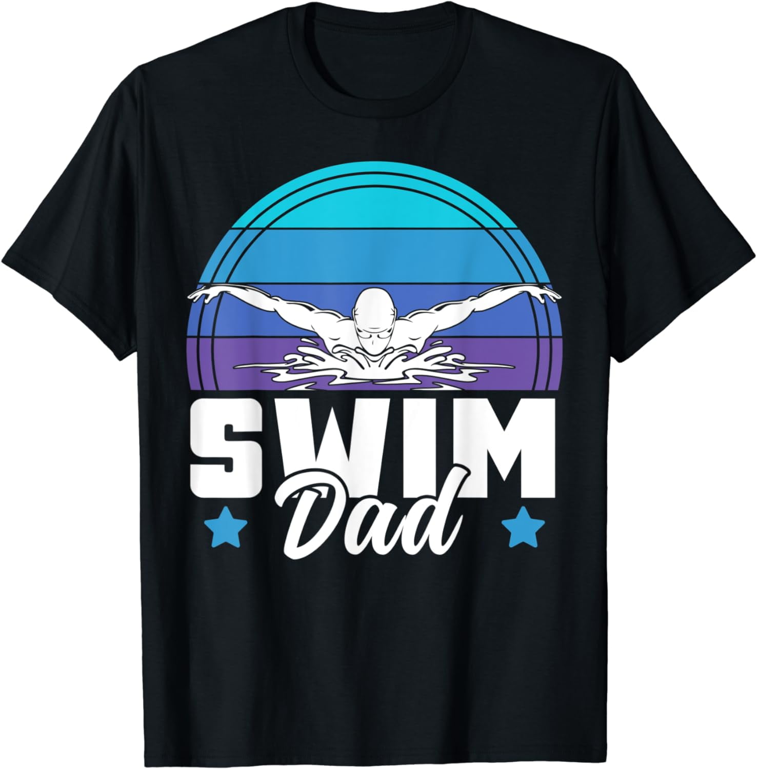 Cool Swim Dad Swim Father Swimmer Enthusiast Swimming Lover T-Shirt ...