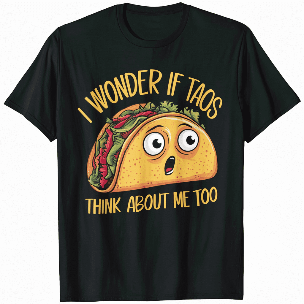 Cool Taco Art For Men Women Tacos Mexican Food Fiesta Humor T-Shirt ...