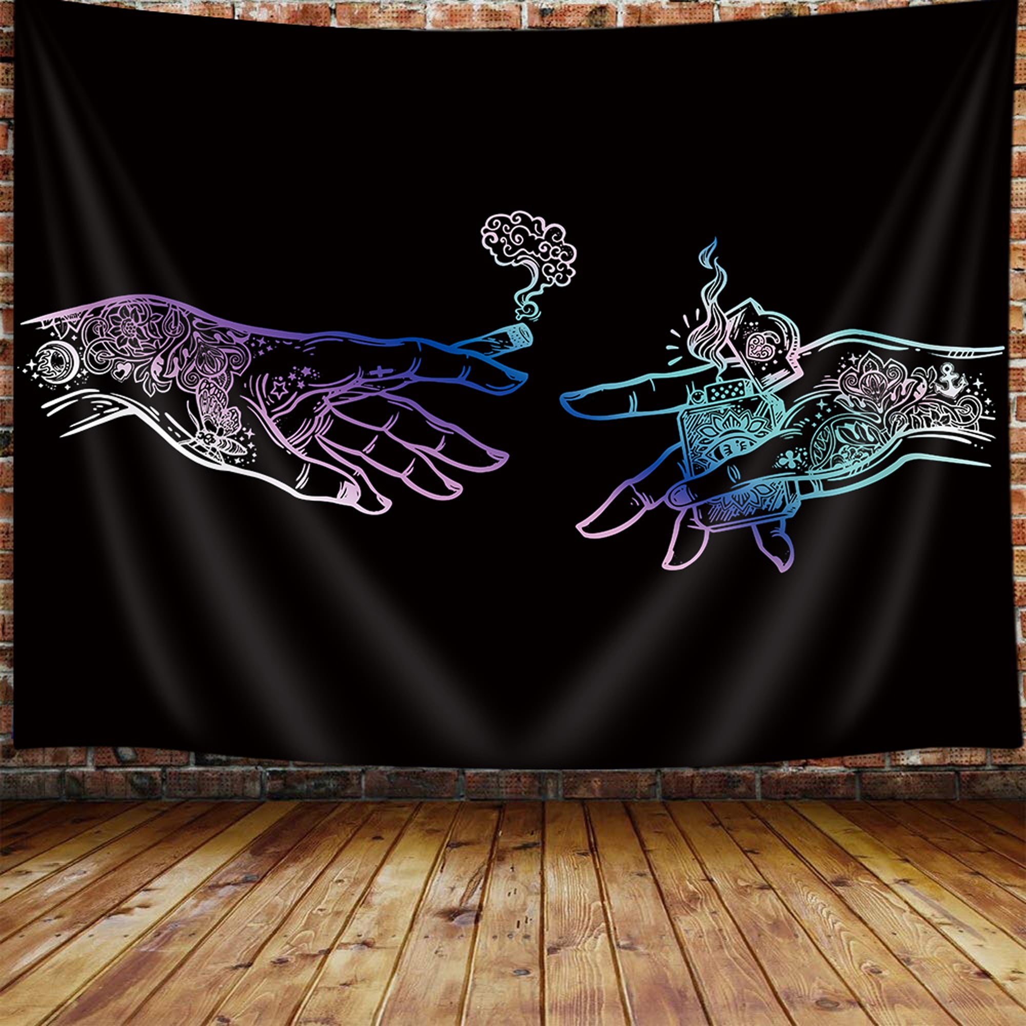 Cool Tapestry, Art Small Tapestry Wall Hanging for Men Bedroom, Black ...