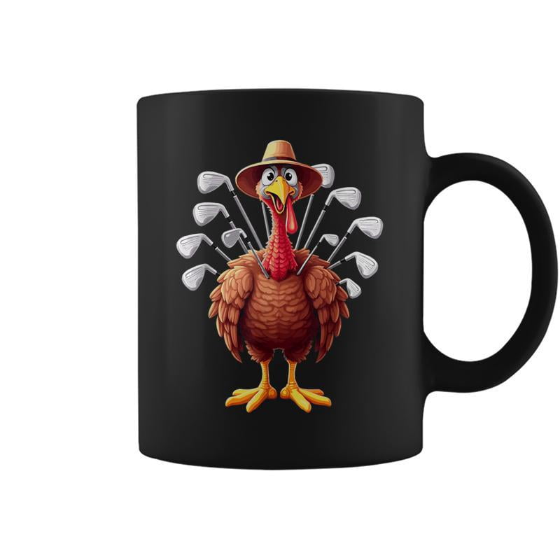 Cool Thanksgiving Golf Player Turkey Golfing Fall Autumn Coffee Mugs ...