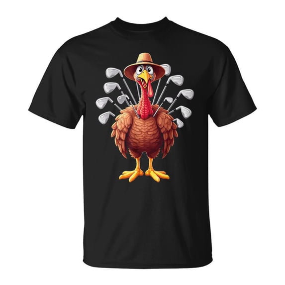 Cool Thanksgiving Golf Player Turkey Golfing Fall Autumn TShirt ...