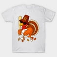Cool Thanksgiving Turkey Playing Baseball Funny Holiday G2315 Unisex T ...