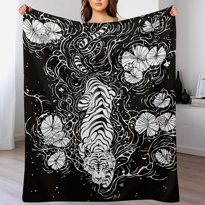Cool Tiger Throw Blanket, Fuzzy Blanket, Ultra Soft Cozy Flannel Throw ...