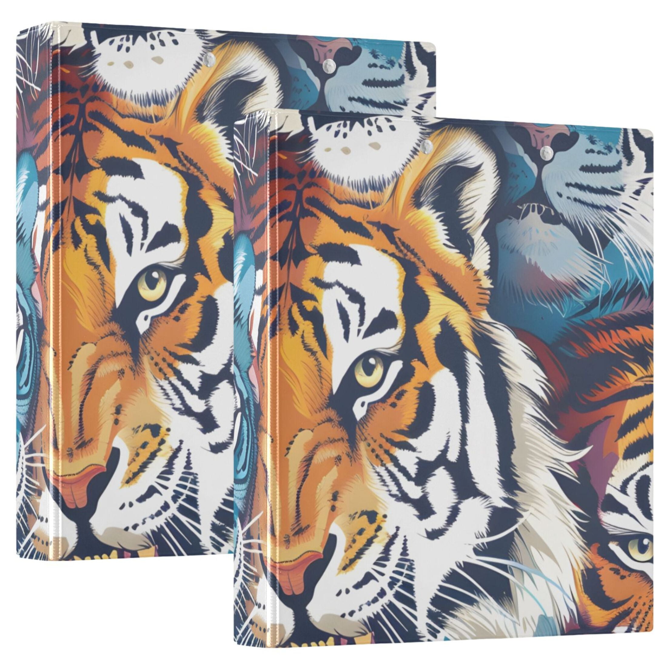 Cool Tigers Hardcover 3 Ring Binder 1.5 inch Round Rings with Interior ...