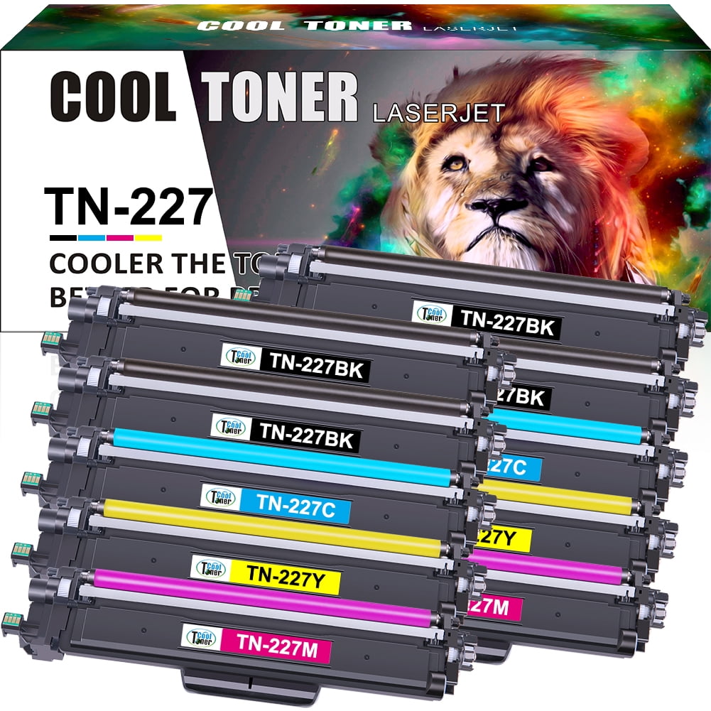 Cool Toner 10-Pack Compatible Toner Replacement for Brother TN-227 ...