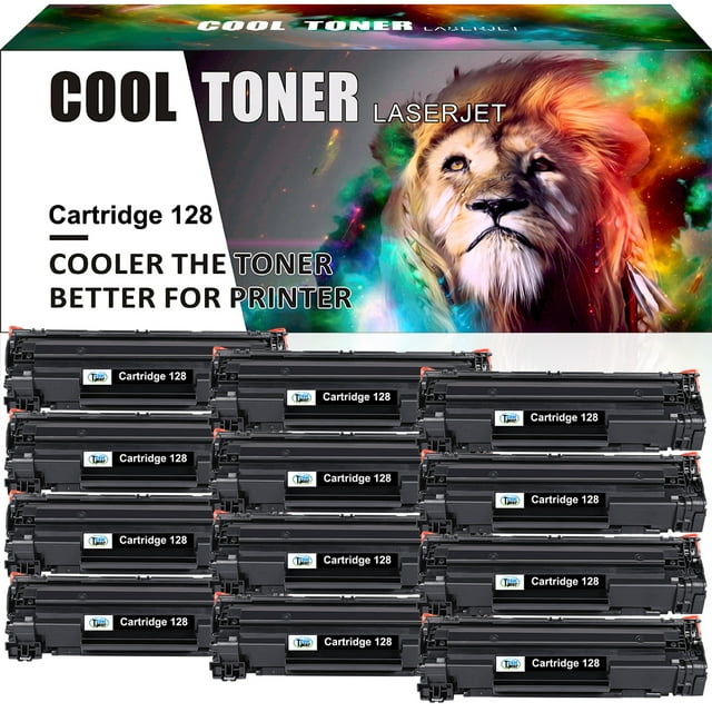 Cool Toner 128 Black Toner Cartridge Compatible for Canon 128 Cartridge ...