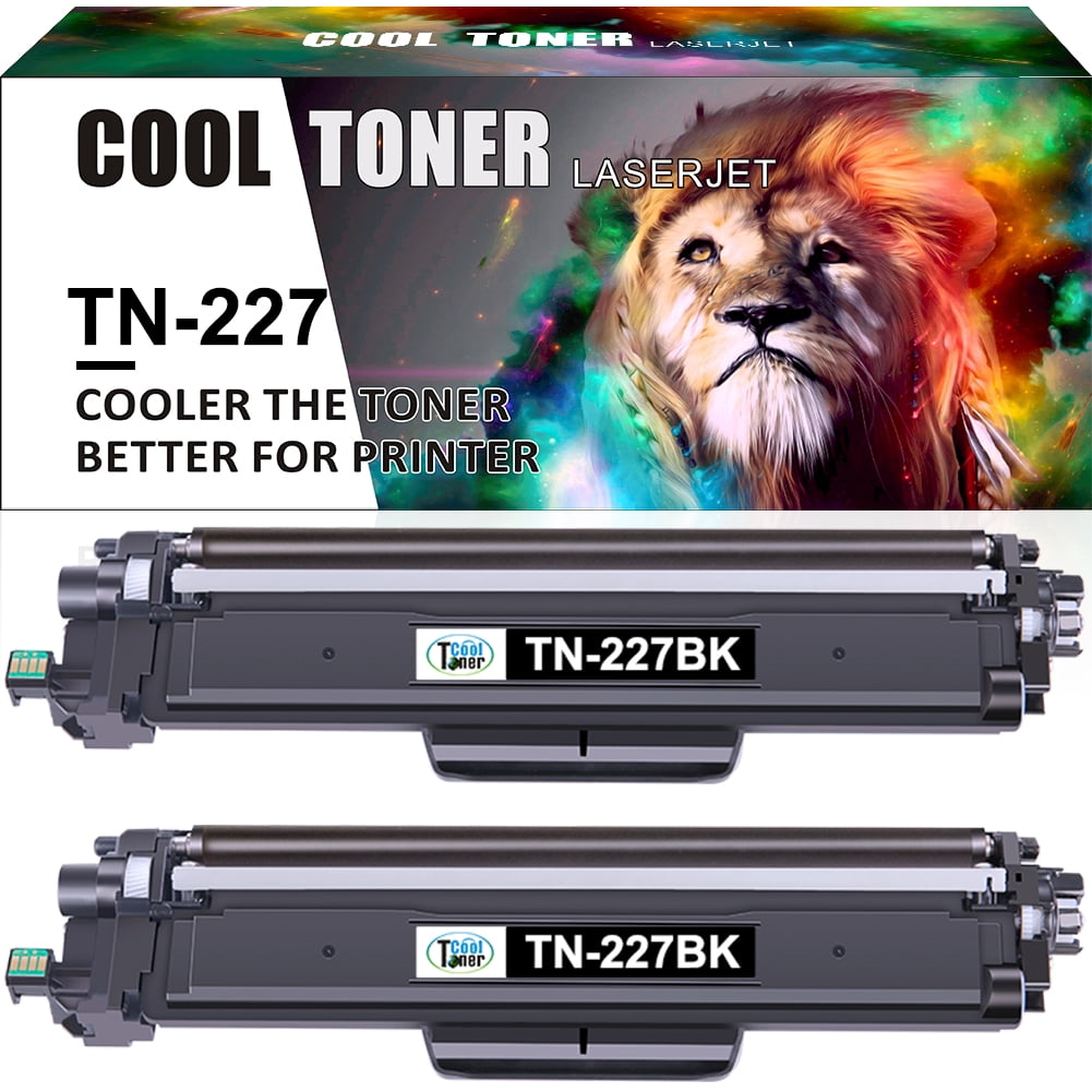 Cool Toner 2-Pack Compatible Toner Replacement for Brother TN-227BK HL ...