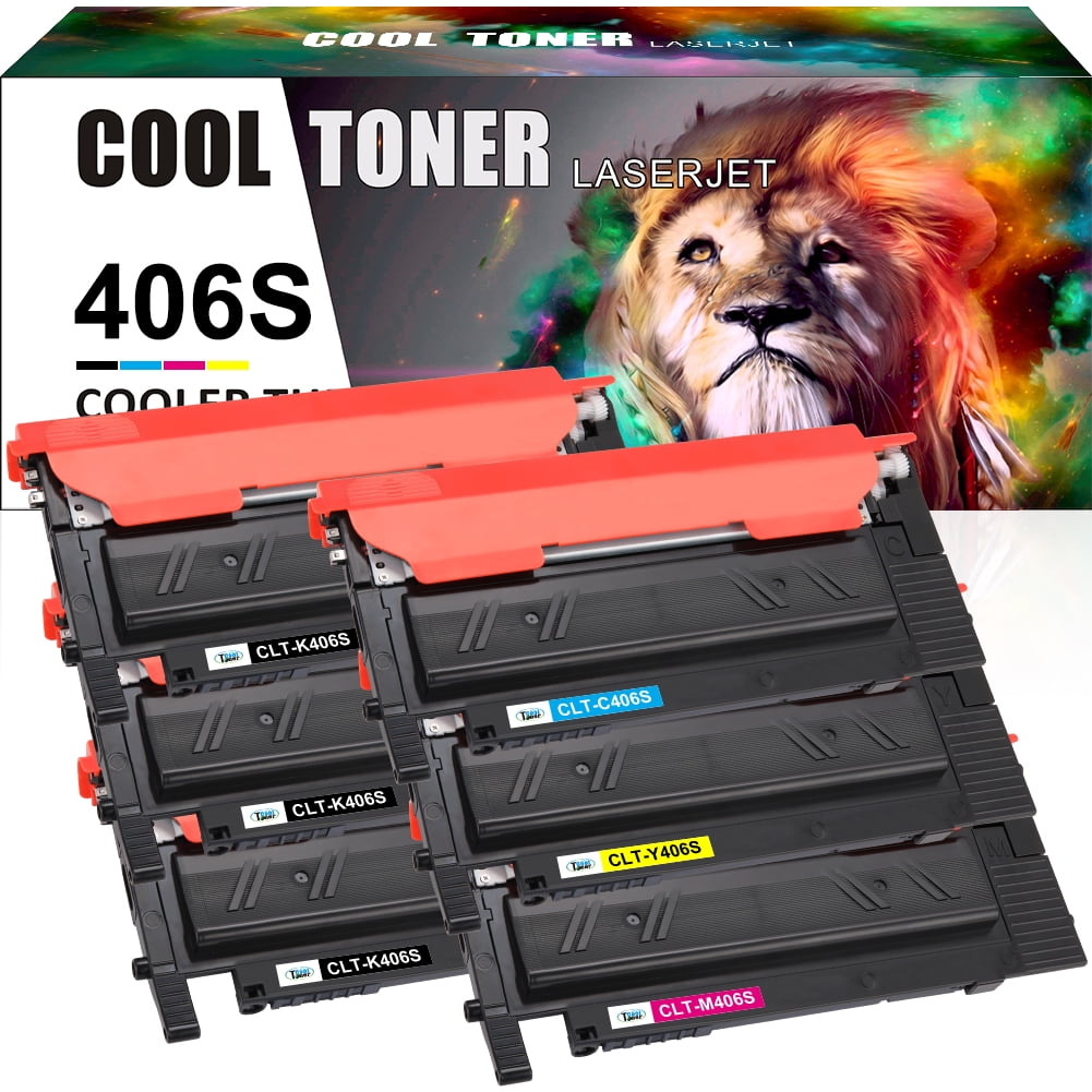 Cool Toner Compatible Toner Cartridge for Samsung CLT-406S CLT-K406S C406S M406S Y406S Xpress ...