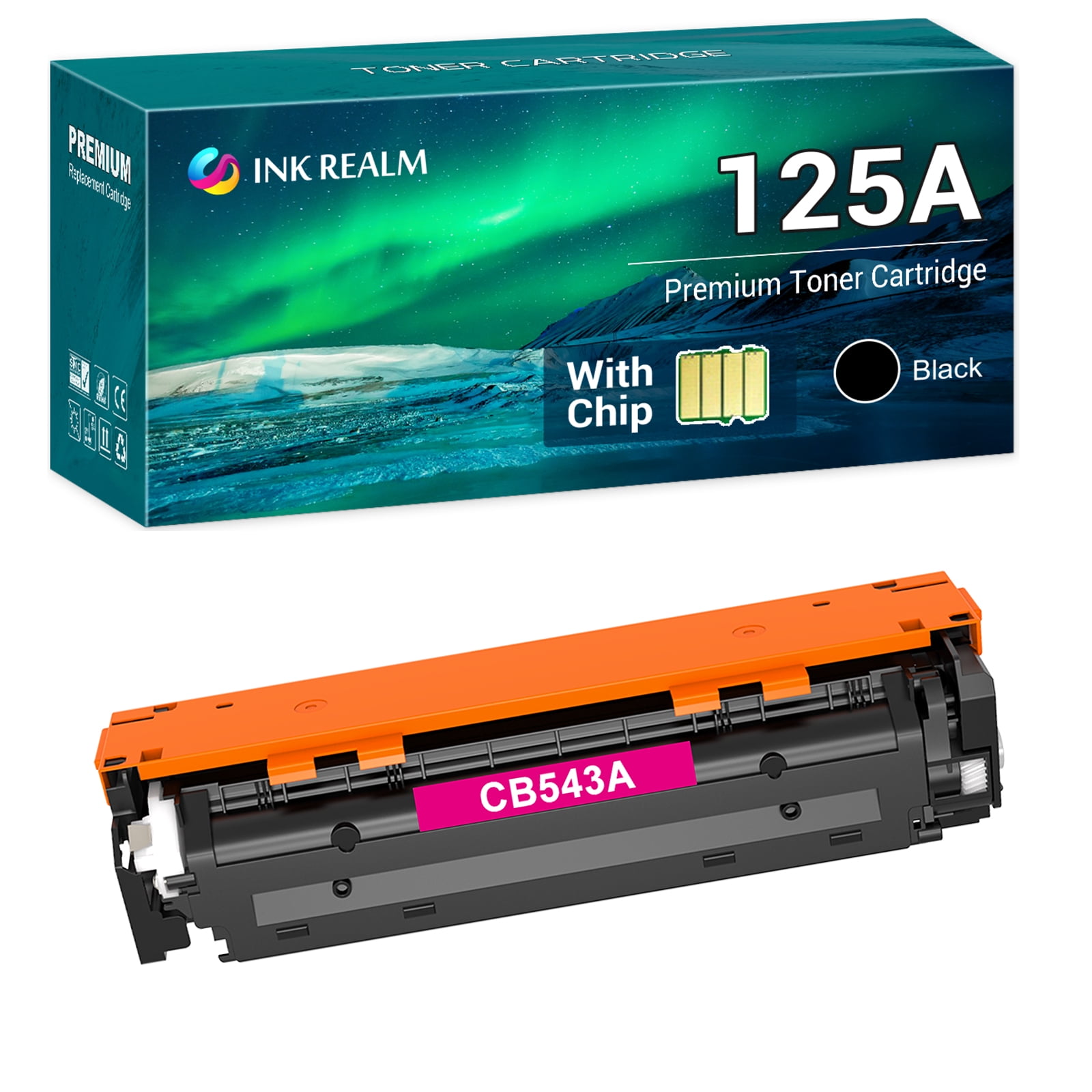 Ink realm Compatible Toner Cartridge Replacement for HP 125A CB543A for ...