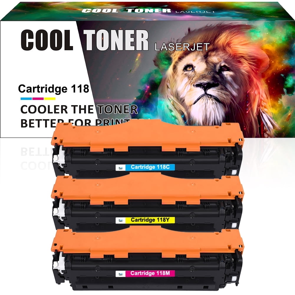 Cool Toner Compatible Toner Replacement for Canon 118C 118M 118Y ...