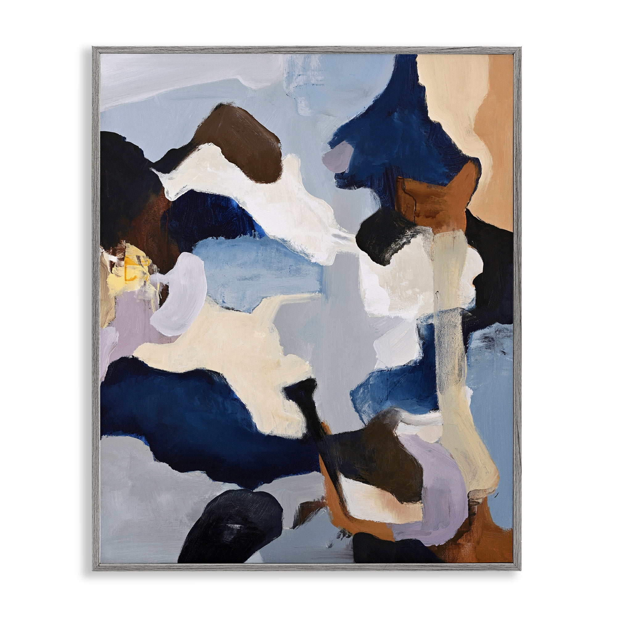 Cool Tones Composition Gray Framed Giclee Art, design by Design ...