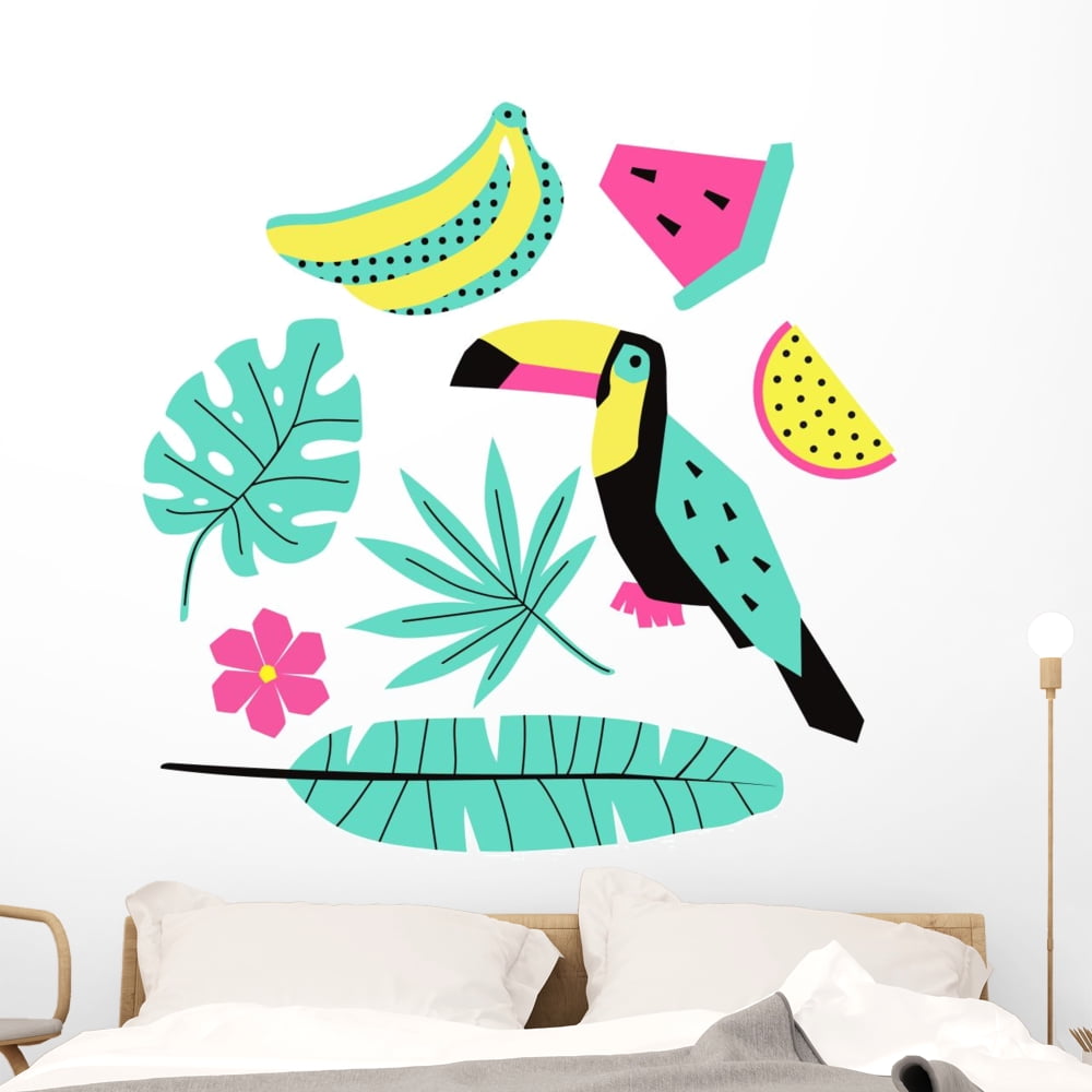 Cool Toucan Summer Wall Decal Sticker Set Wallmonkeys Individual Peel ...