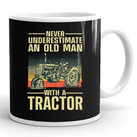Cool Tractor Driver Farming Gift Ceramic Mug 11oz (White;11oz ...