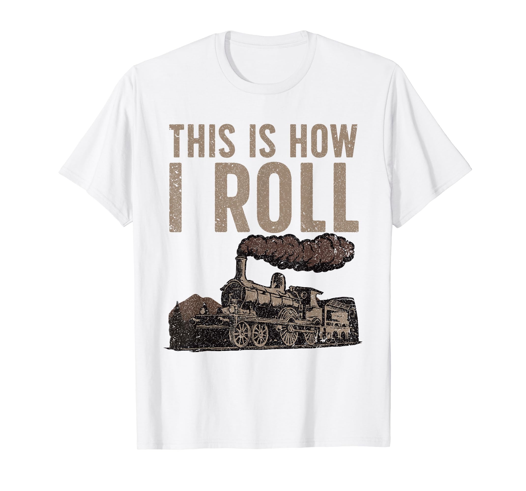 Cool Train Design For Men Women Steam Locomotive Train Lover T-Shirt ...