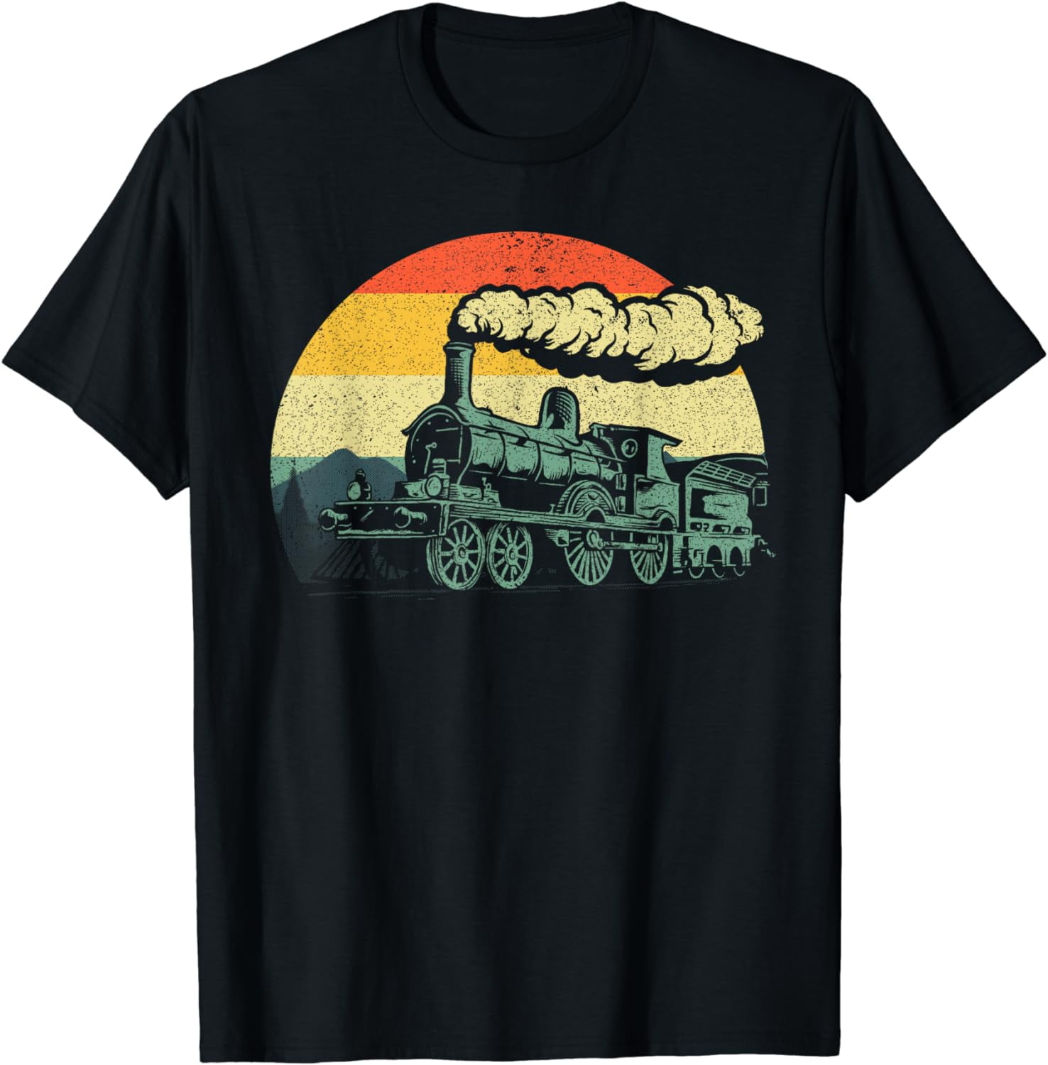 Cool Train For Men Women Vintage Steam Engine Railroad Model T-Shirt ...