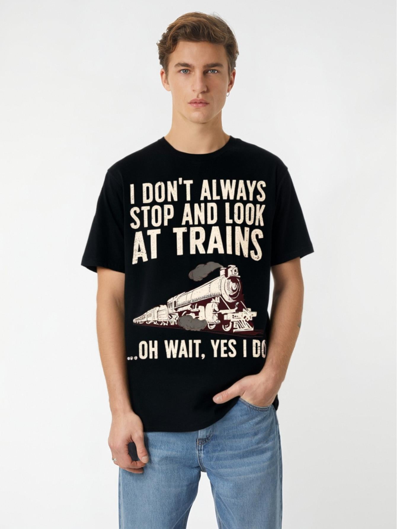 Cool Trains For Men Women Train Collector Railroad Engine T-Shirt ...