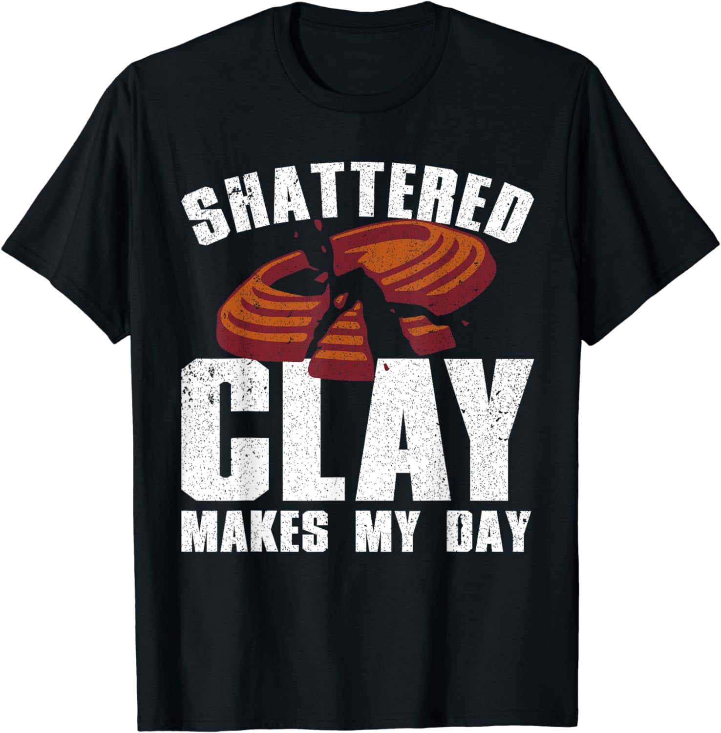 Cool Trap Shooting Art For Men Women Clay Skeet Trap Shooter T-Shirt-M ...