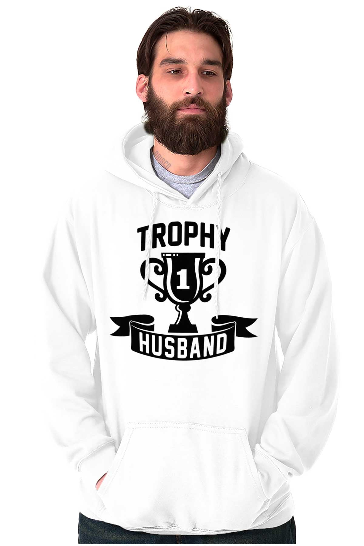 Cool Trophy Husband Number 1 Hubby Men's Big & Tall Graphic Hoodie ...