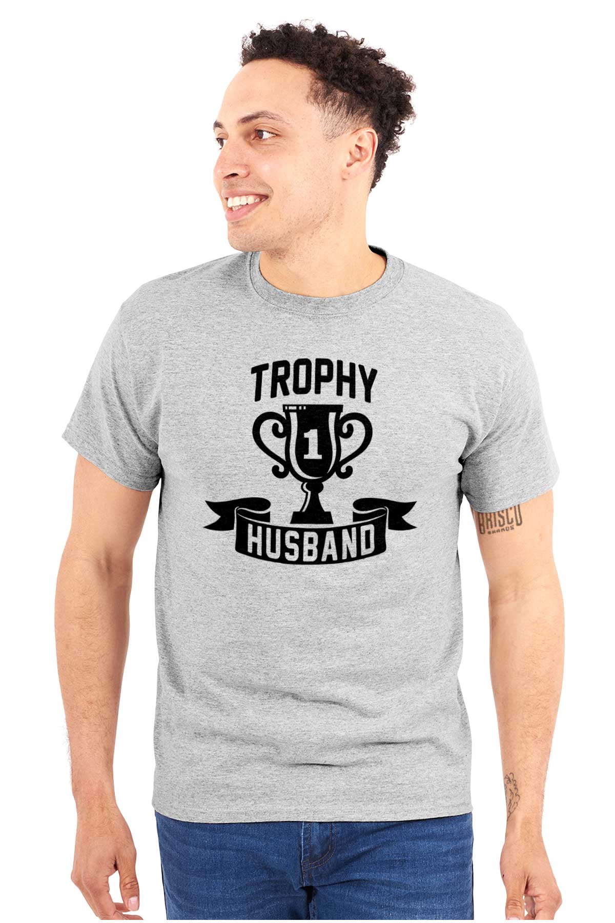 Cool Trophy Husband Number 1 Hubby Men's Graphic T Shirt Tees Brisco ...