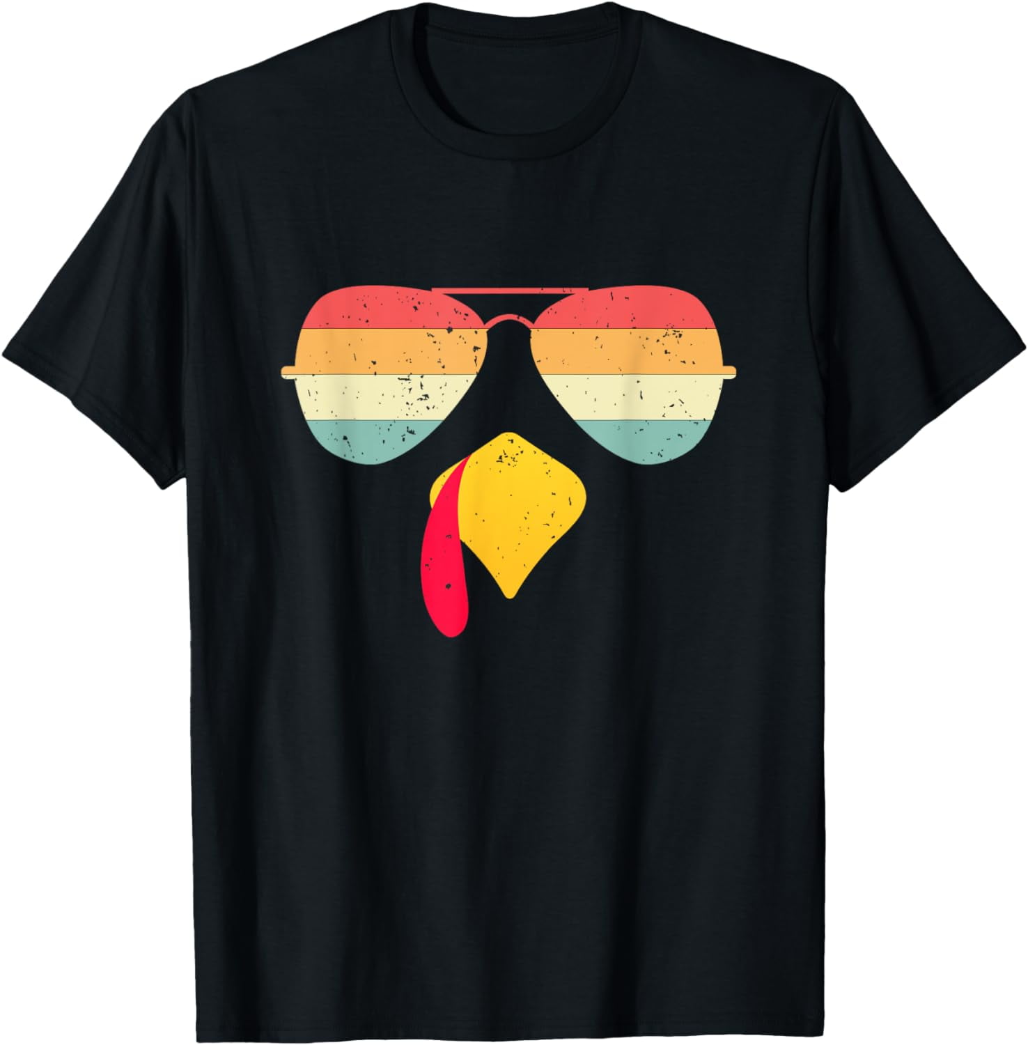 Cool Turkey Face With Sunglasses Funny Thanksgiving For Boys T-Shirt ...