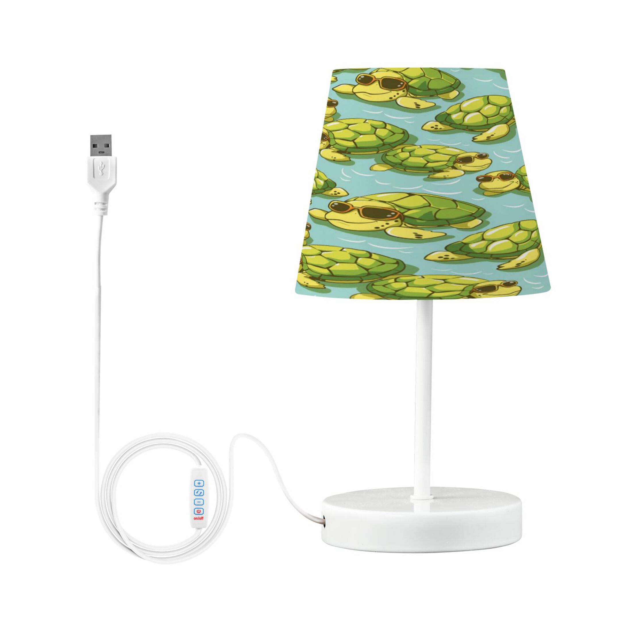 Cool Turtles with Sunglasses Desk Lamp LED Table Nightstand Lamps with ...
