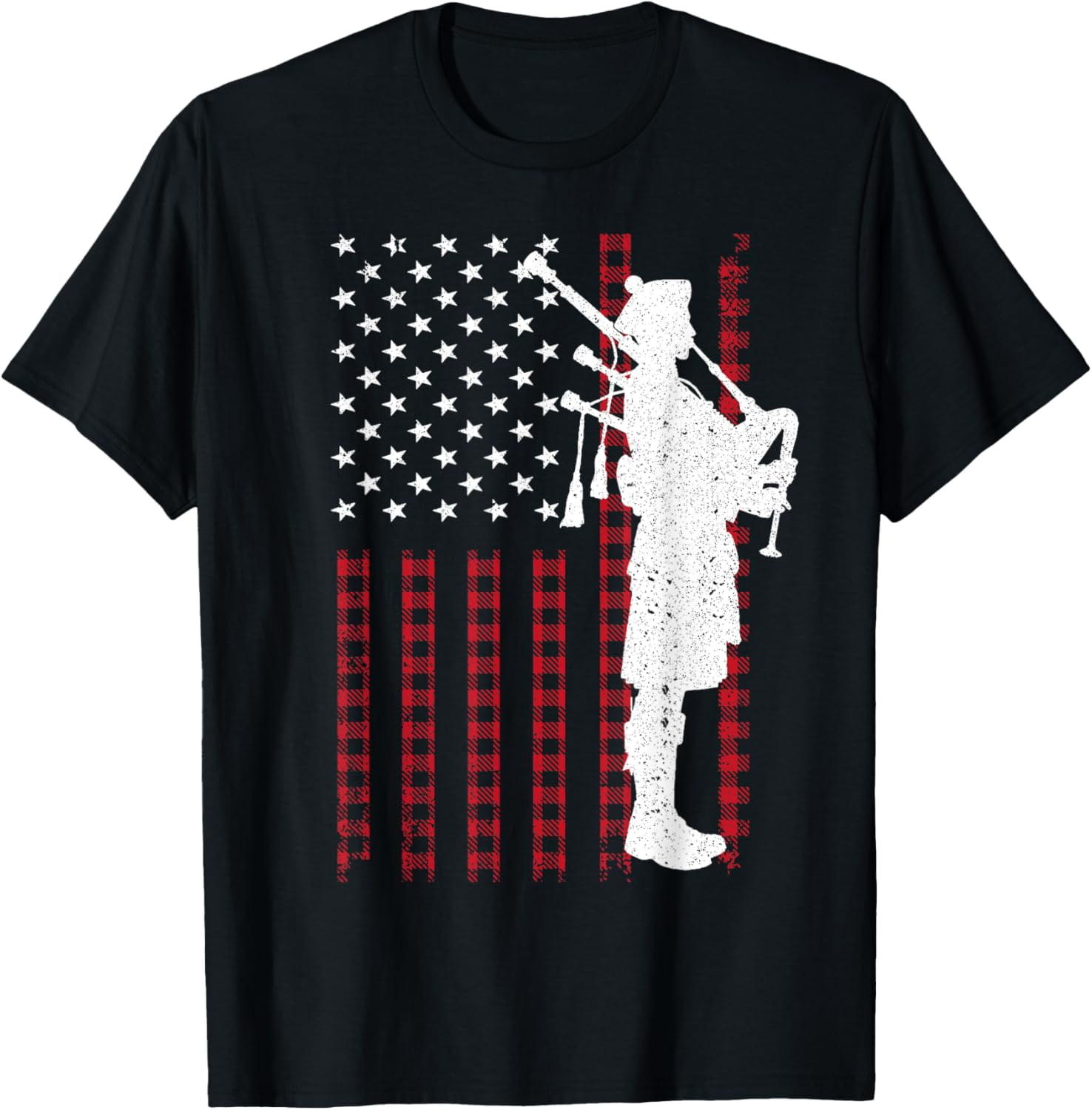 Cool US Flag Bagpiper Design For Men Women Bagpipe Players T-Shirt ...