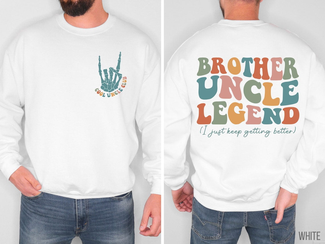 Cool Uncle Club Sweatshirt, Cool Uncle Sweater, Big Brother Sweaters ...
