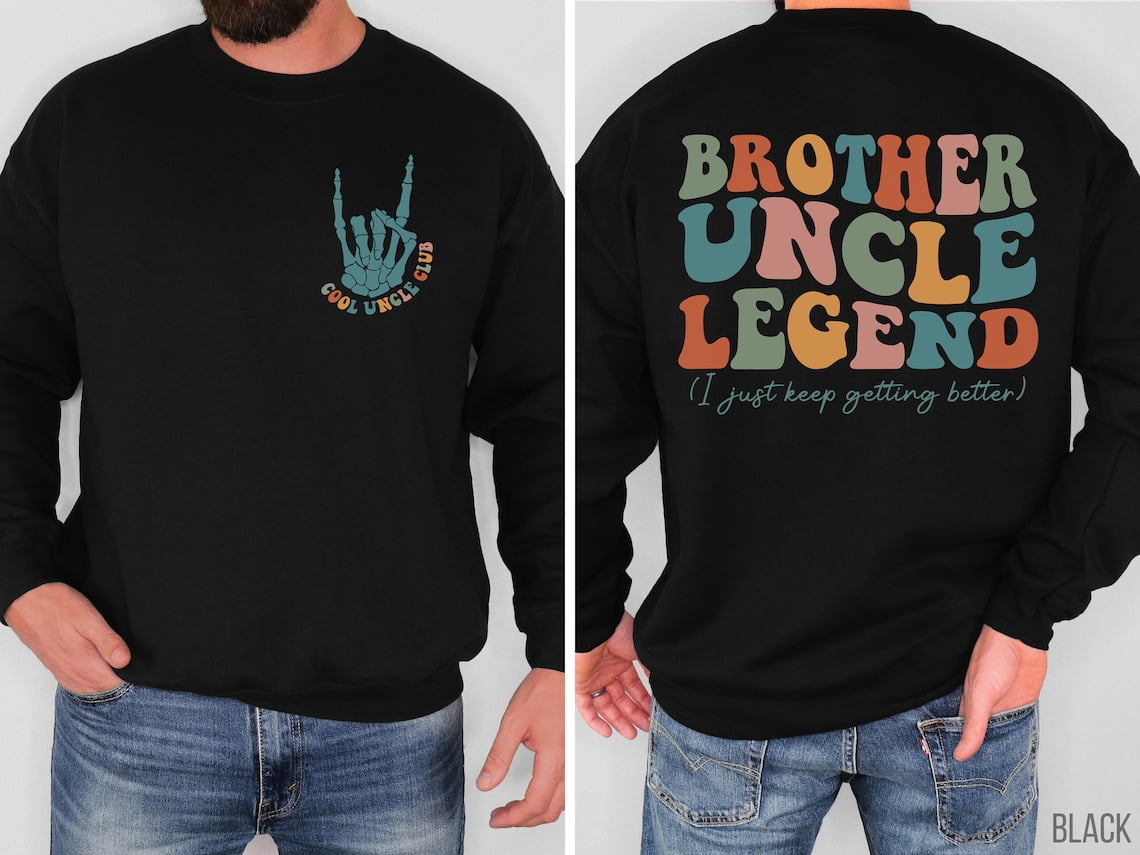 Cool Uncle Club Sweatshirt, Cool Uncle Sweater, Big Brother Sweaters ...