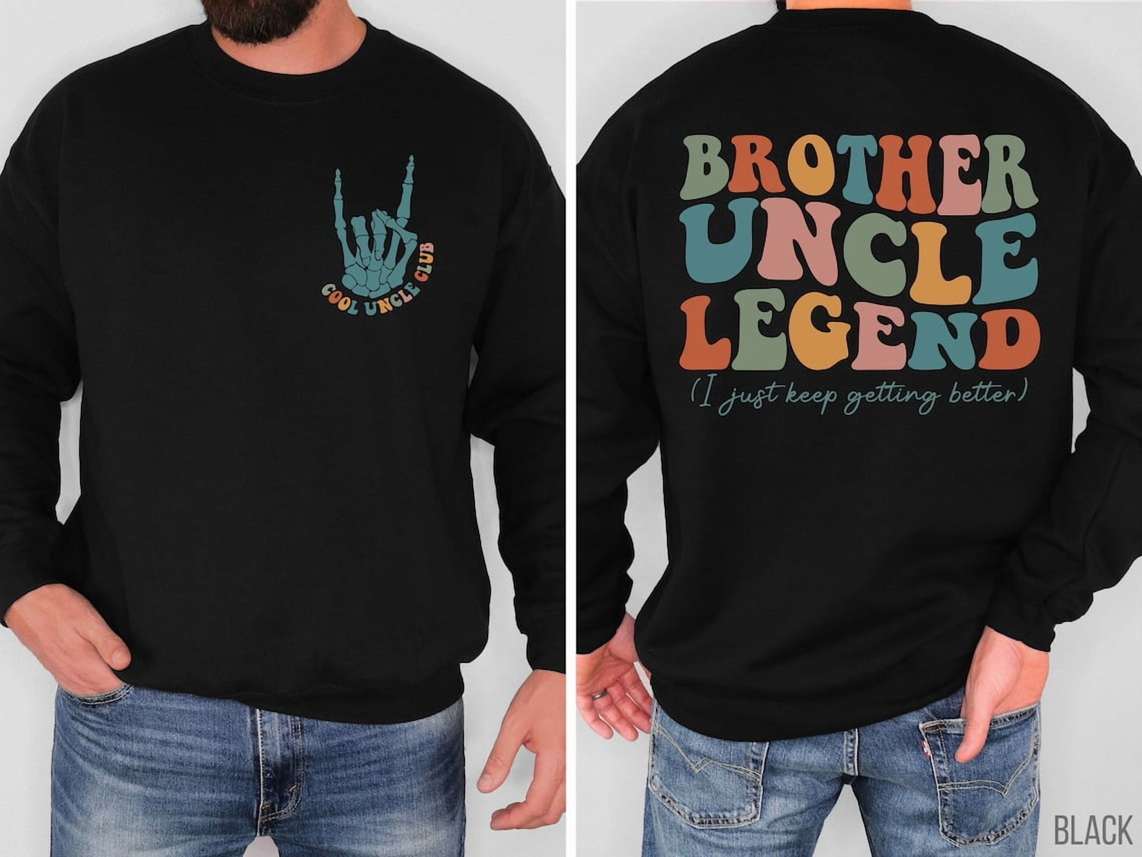 Cool Uncle Club Sweatshirt, Cool Uncle Sweater, Big Brother Sweaters ...