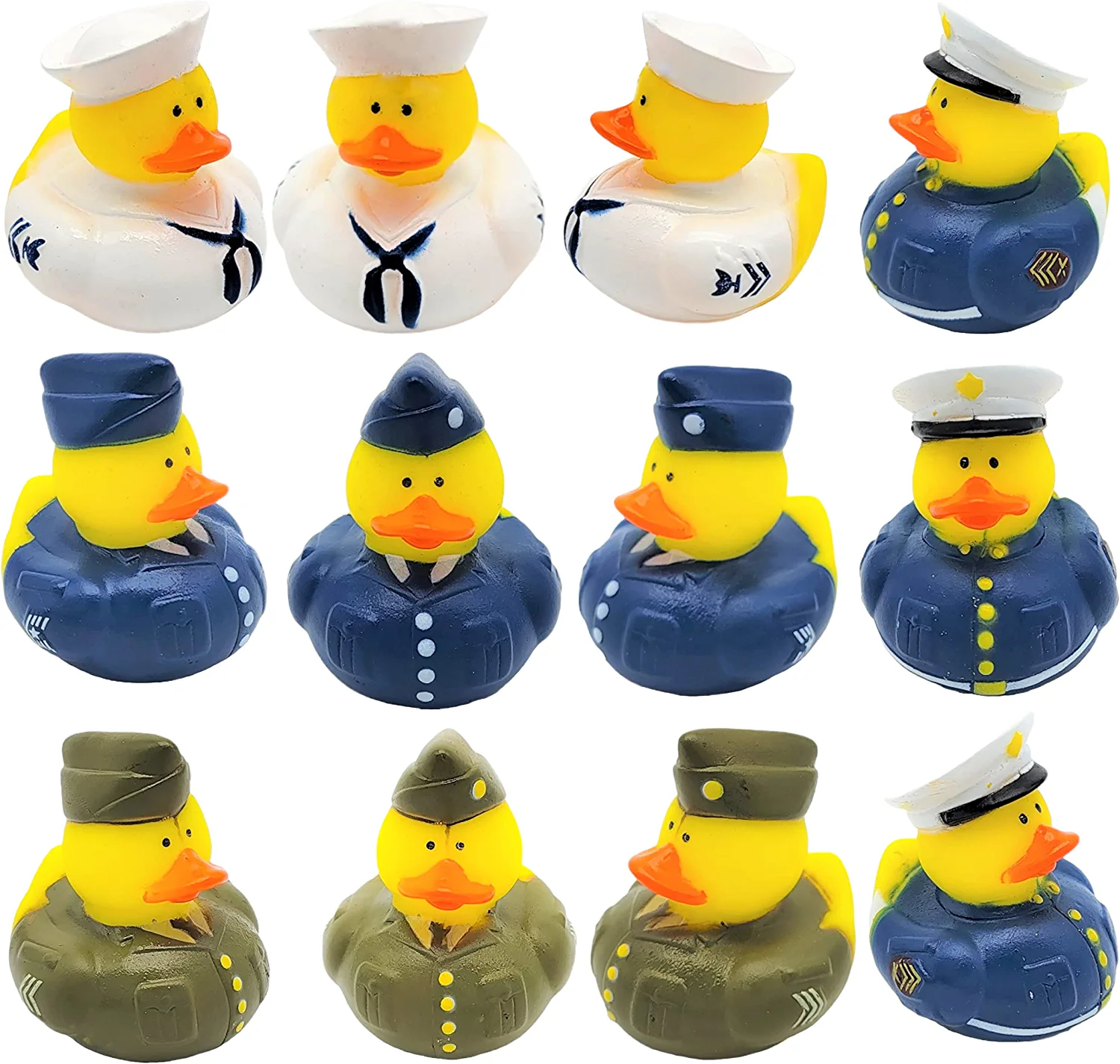 Cool Uniform Armed Forces Rubber Ducks (2") Standard Size. (12 Pack ...