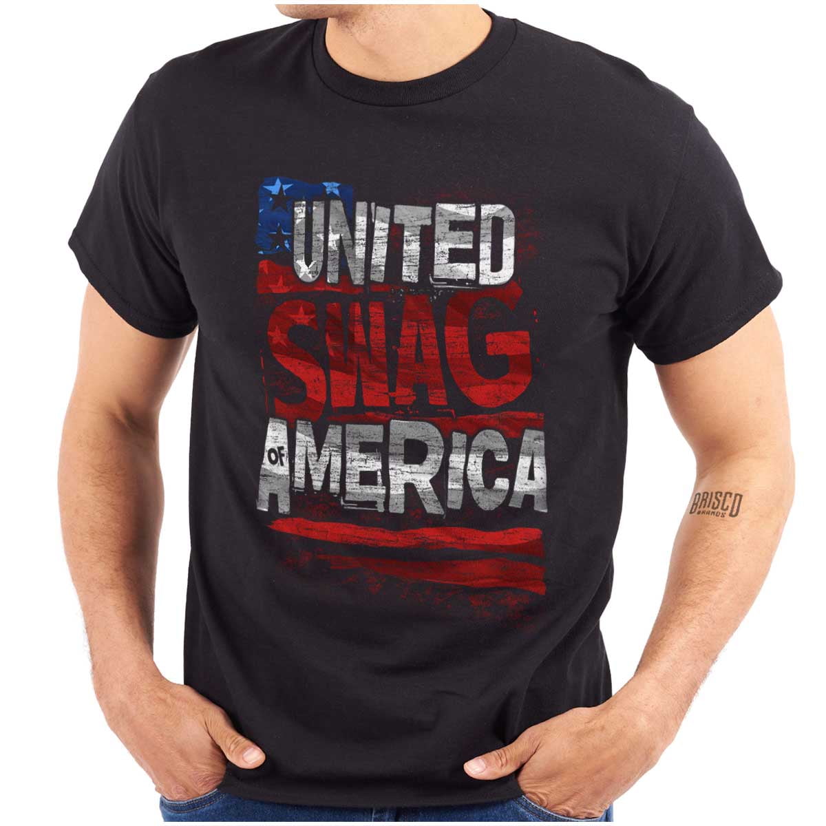 Cool United Swag America USA Flag Men's Graphic T Shirt Tees Brisco ...