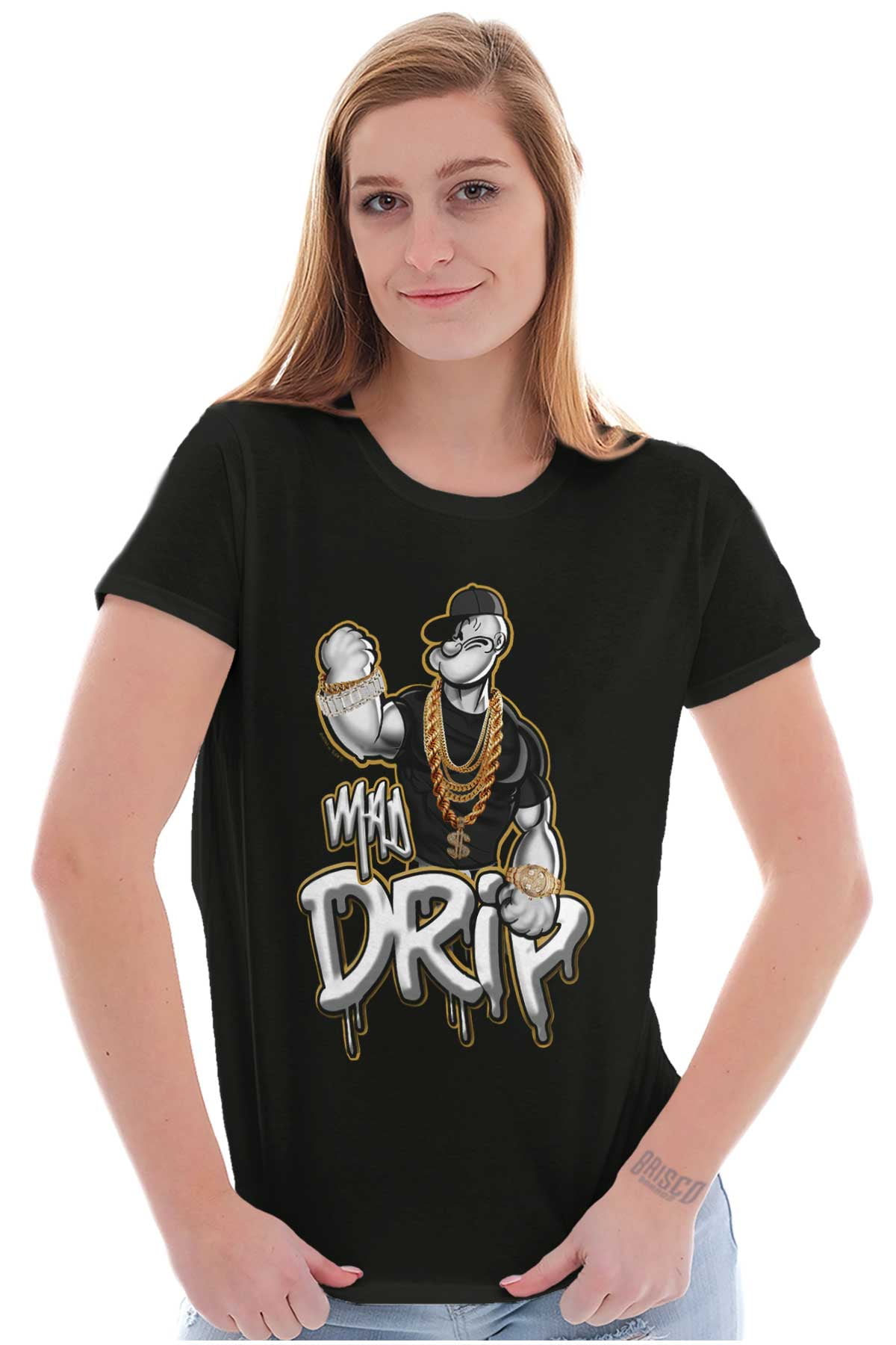 Cool Urban Popeye Bling Mad Drip Women's Plus Size Shirt Brisco Brands ...