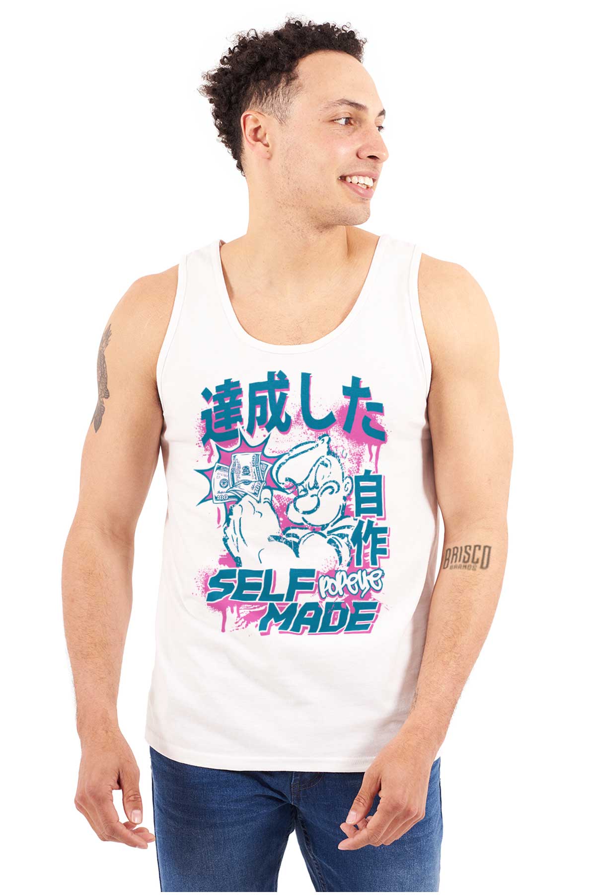 Cool Urban Rich Popeye Self Made Tank Top Sleeveless Tee Men Brisco ...