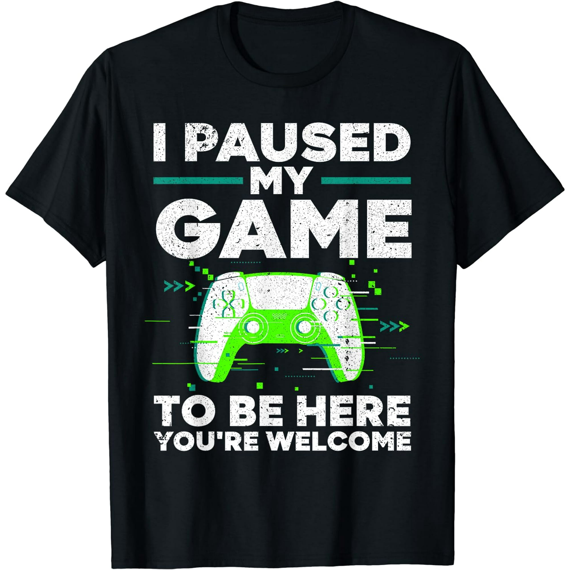 Cool Video Gamer For Men Boys Game Paused Gaming Gamers pure cotton T ...